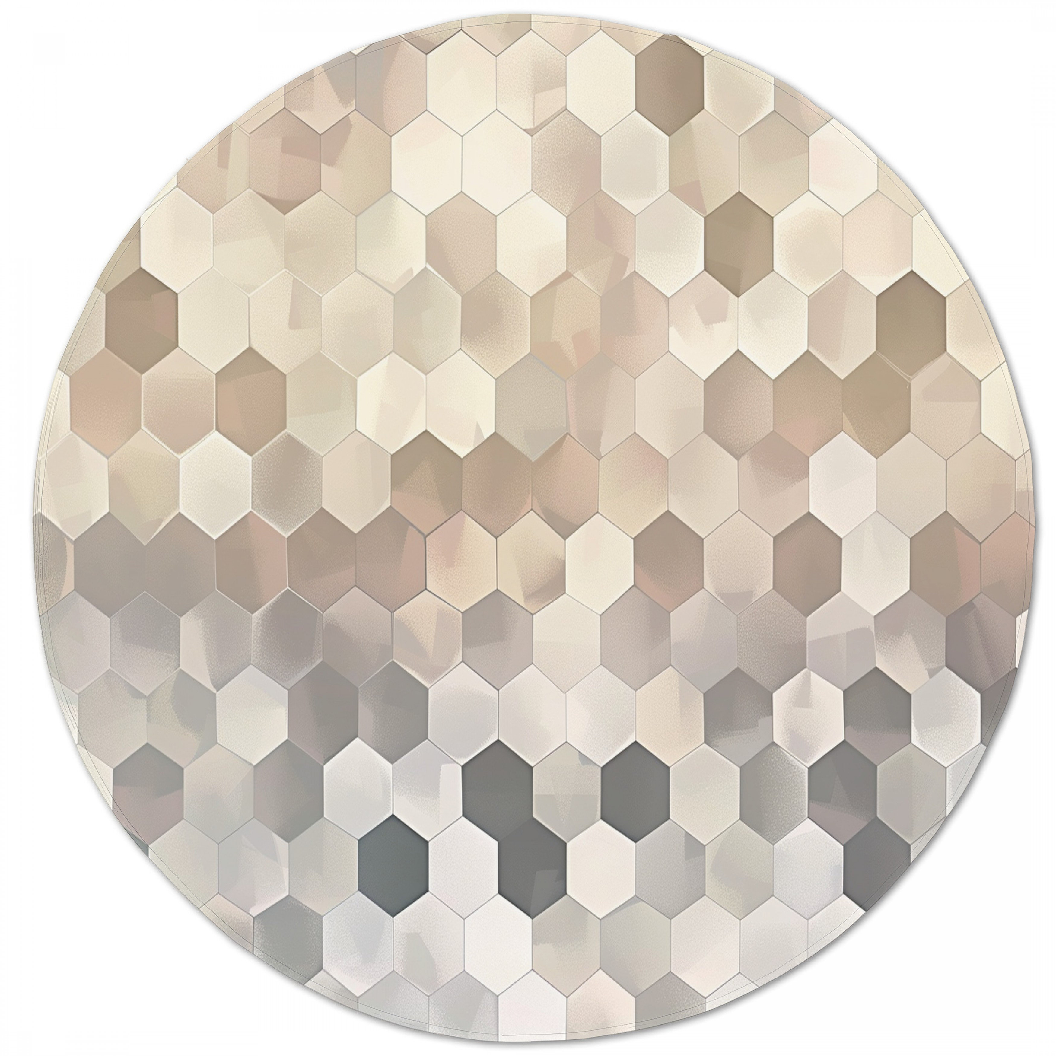 Ivy Bronx Honeycomb Round Rug Geometric Circular rug is perfect for a ...