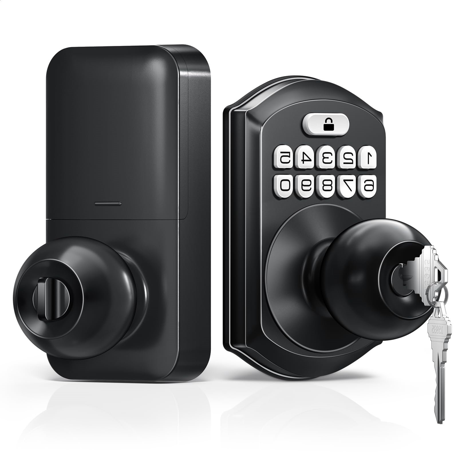 ARMIJU Keyless Entry Keypad Door Lock with Handle Auto Lock Anti ...