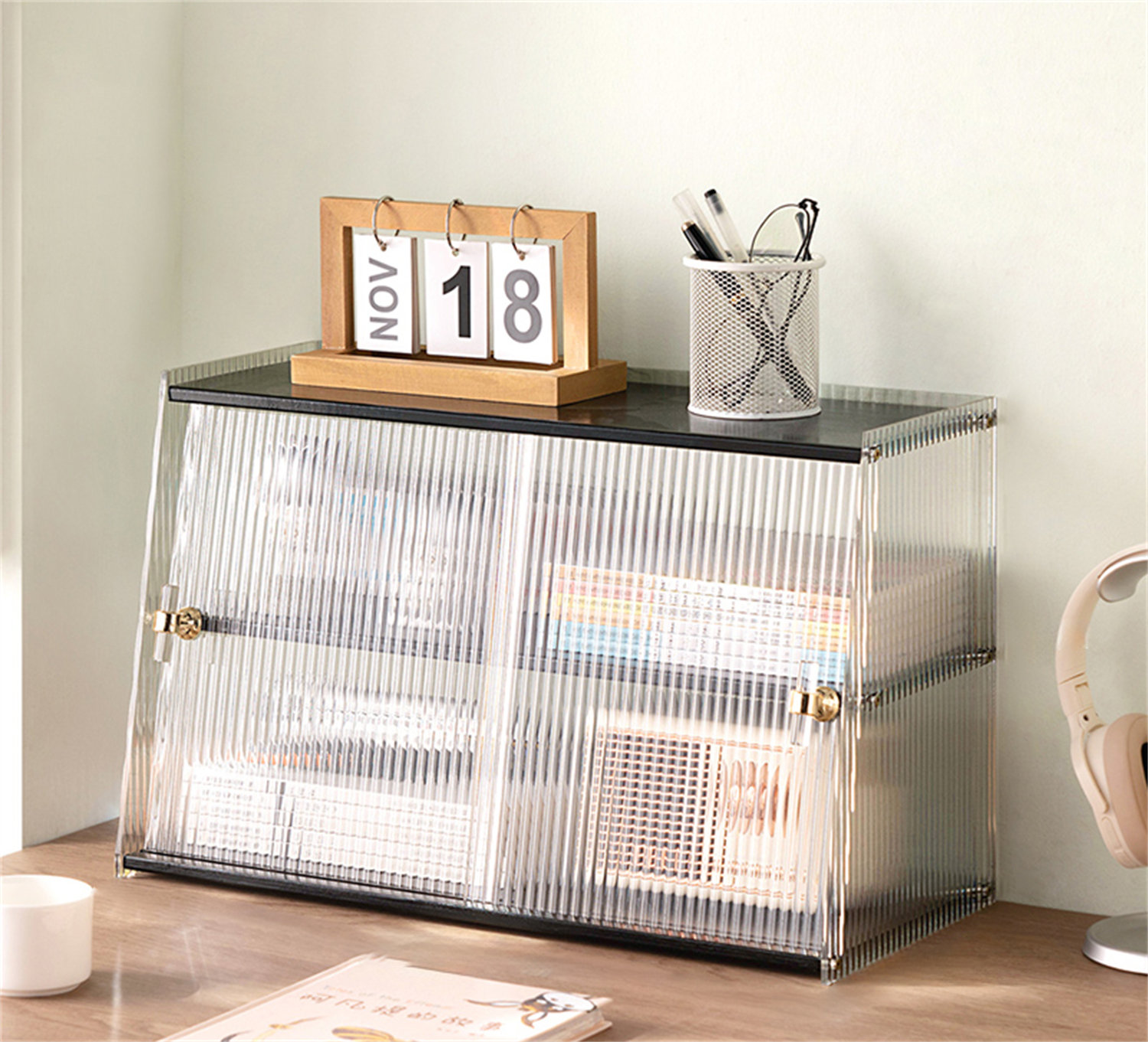 Hokku Designs Desktop Bookshelf Organizer, Tabletop Storage Rack ...