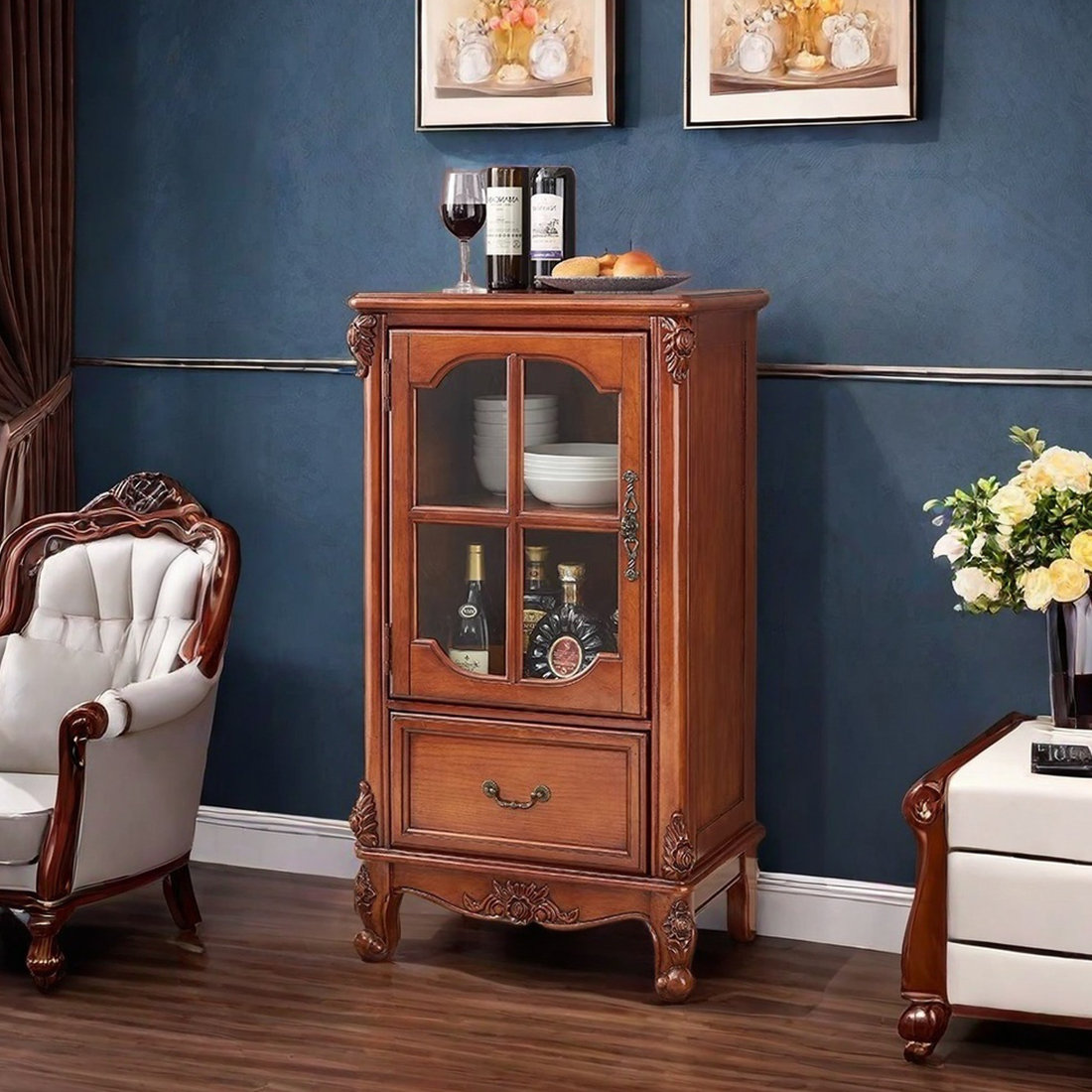 Liu's ink furniture Solid Ash Wood Storage Cabinet | Wayfair