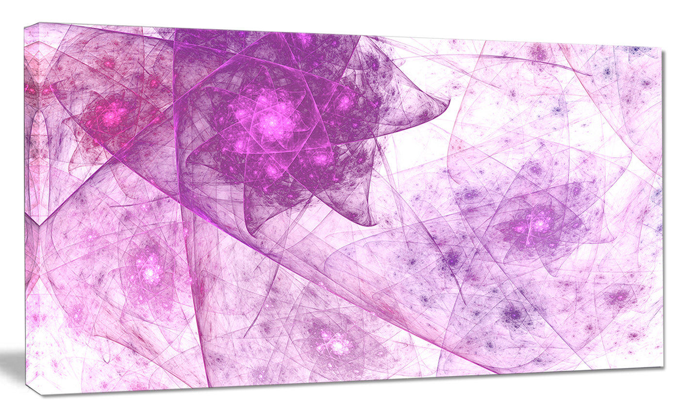 Design Art 'Light Purple Rotating Polyhedron' Graphic Art on Wrapped ...