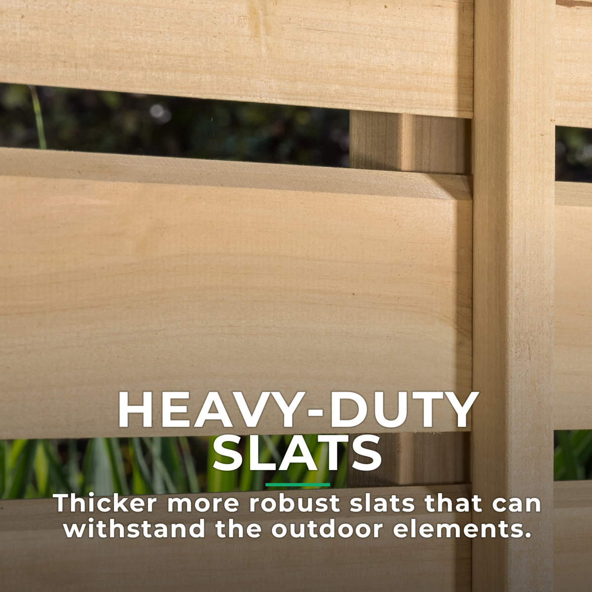 Yardistry 12' Meridian Wood Privacy Wall Premium Cedar Lumber with ...