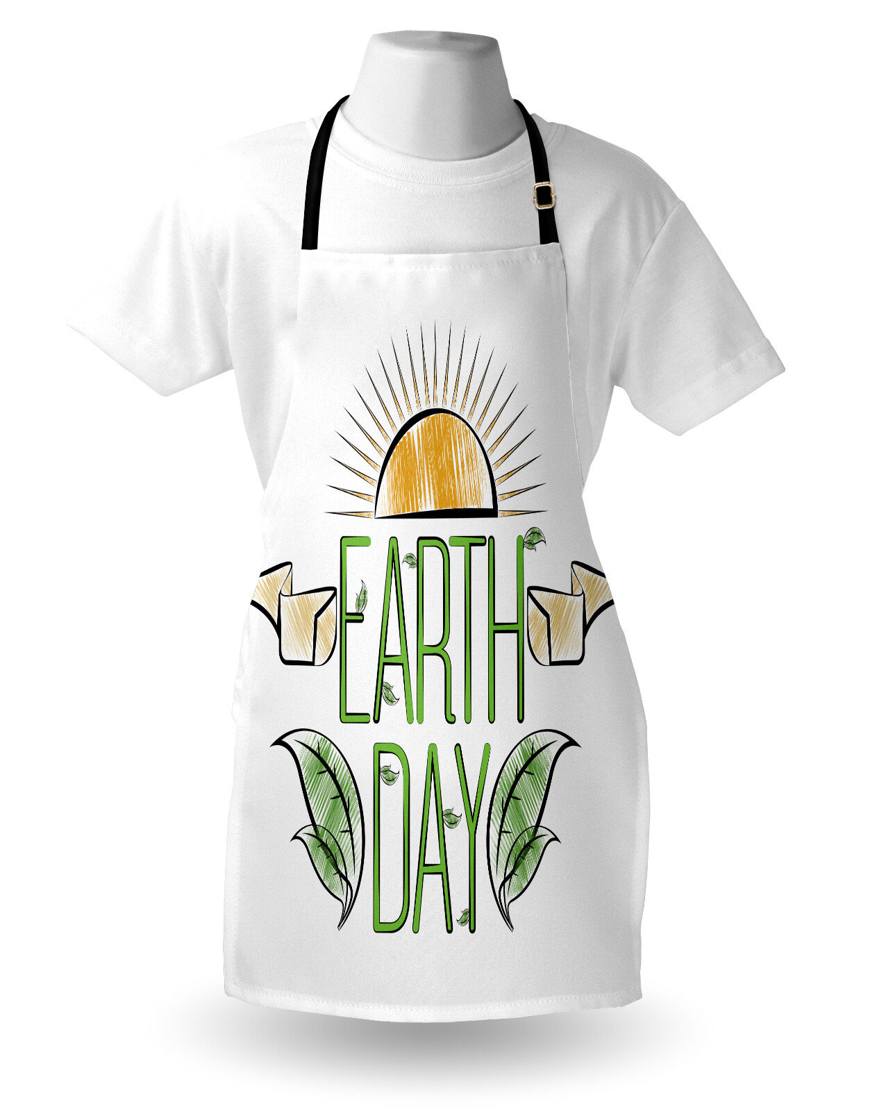 One Allium Way® Earth Day Apron Unisex Lettering Color Pencil Adult ...