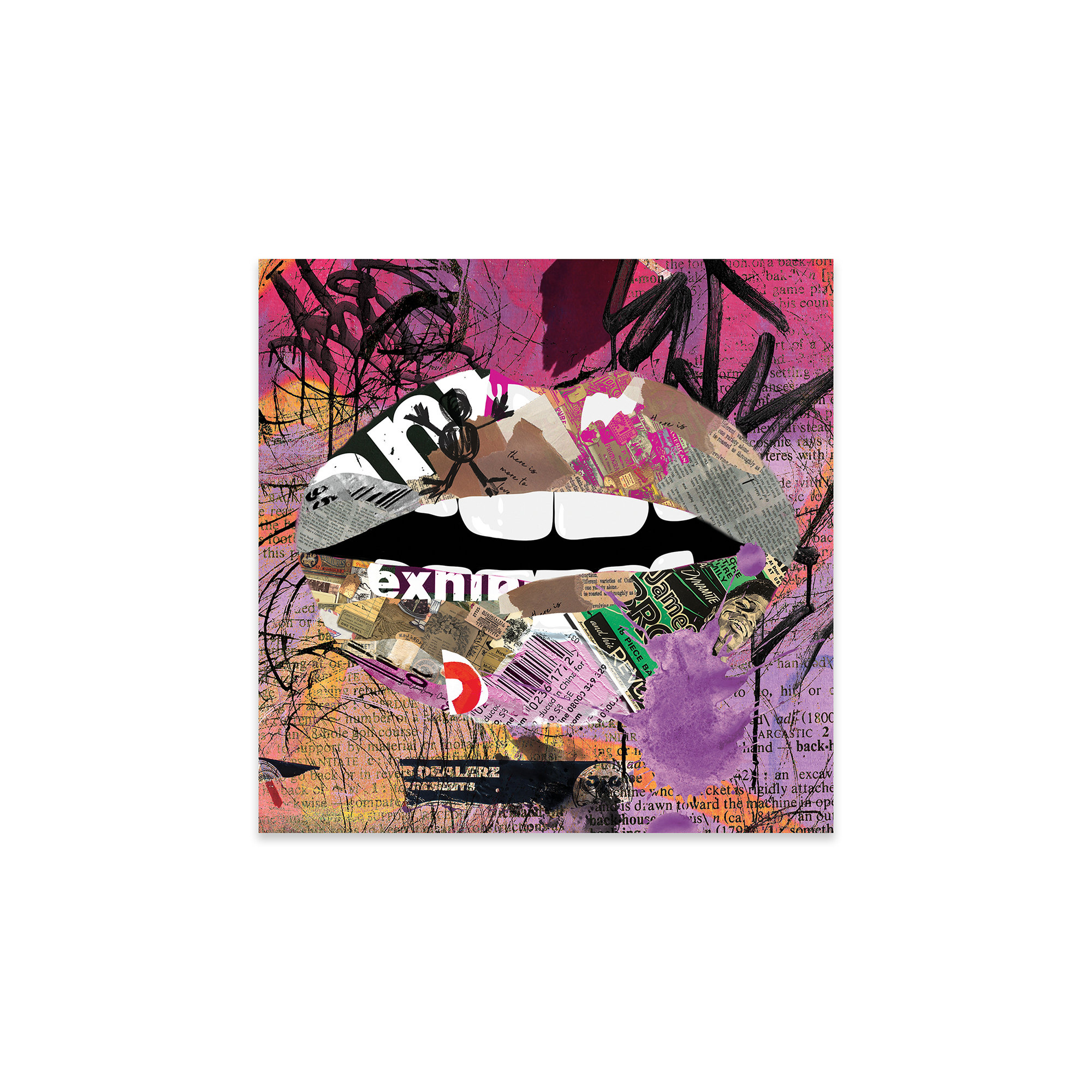 Trinx Graffiti Lips On Plastic/Acrylic by Art By Choni Painting | Wayfair