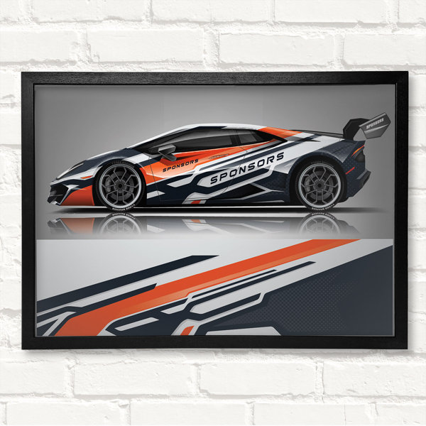 17 Stories Race Supercar - Single Picture Frame Print | Wayfair.co.uk