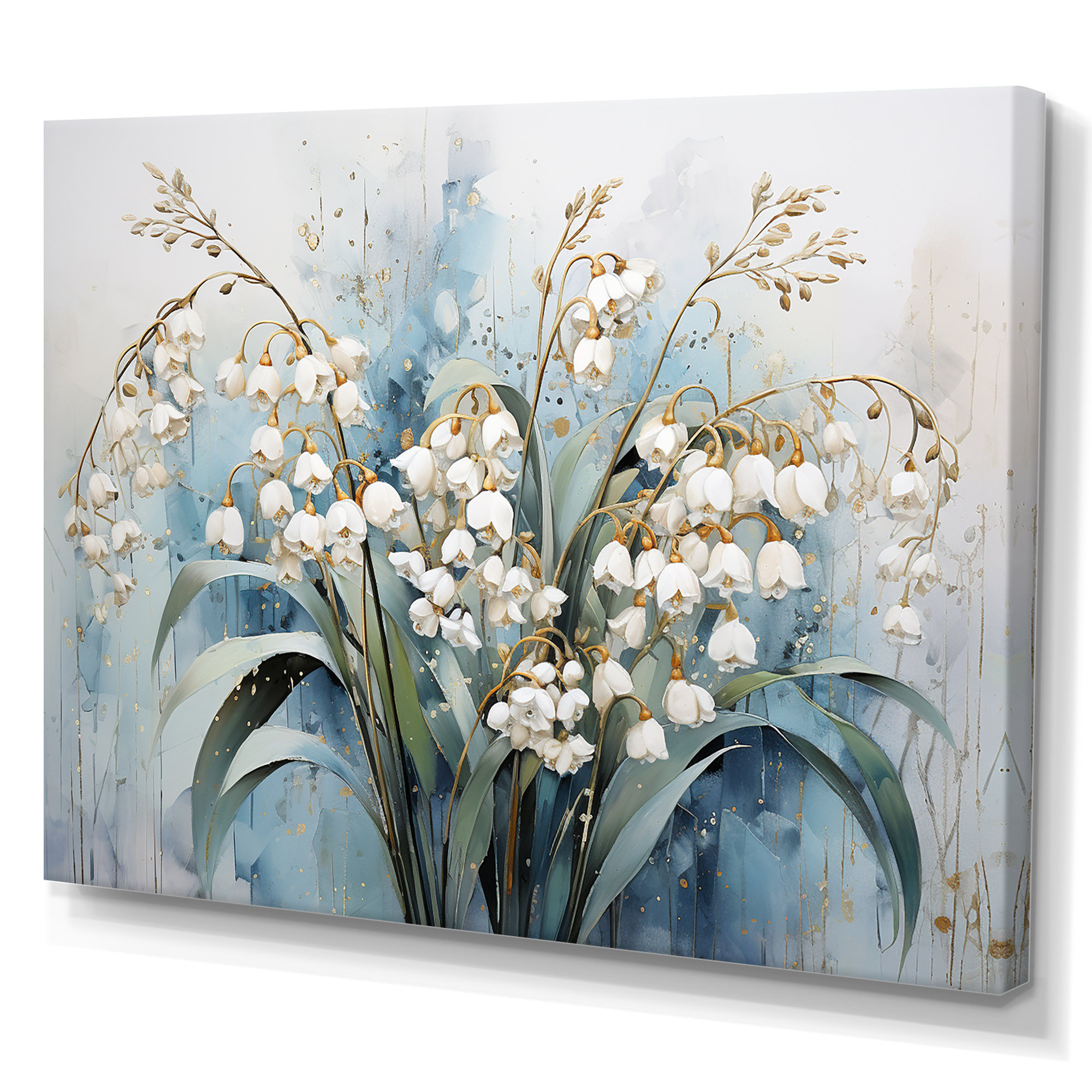 Design Art Minimalism Snowdrop Flowers Harmony III On Canvas Print ...