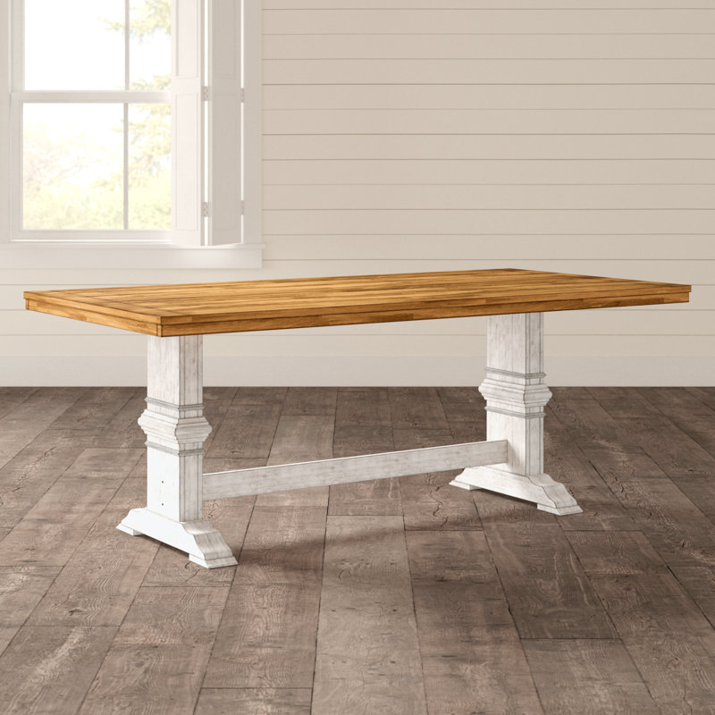 Three Posts™ Fortville Solid Wood Dining Table & Reviews | Wayfair