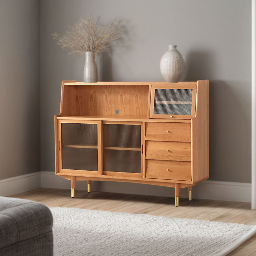 DineElegance.r Solid wood sideboard cabinet Simple lockers - Wayfair Canada