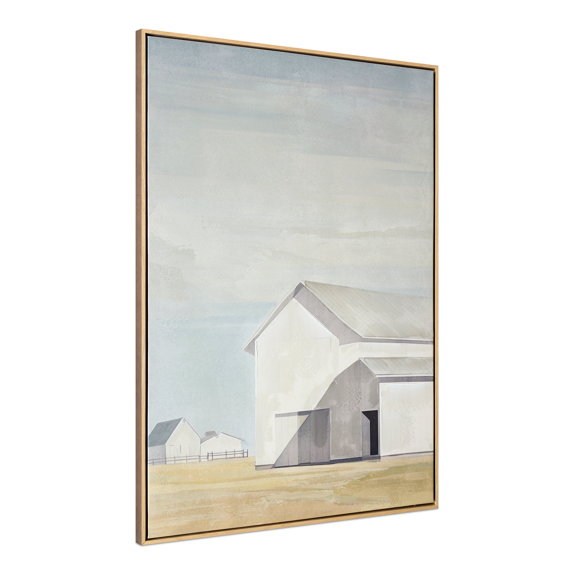 Laurel Foundry Modern Farmhouse® Gable Framed Painting Multicolor | Wayfair