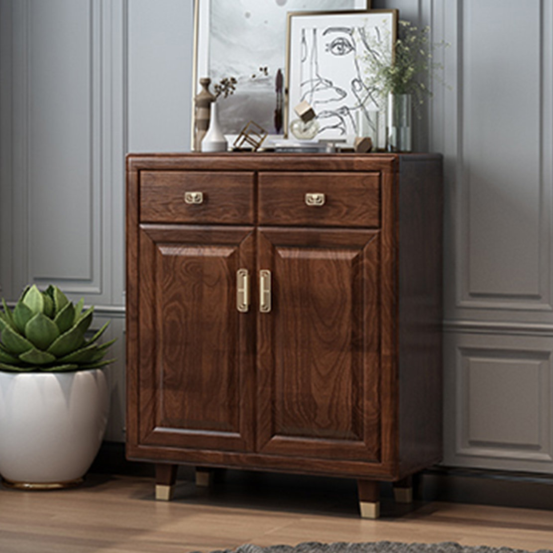 RARLON New Chinese Style All Solid Wood Shoe Cabinet Amer 14 Pair Shoe ...