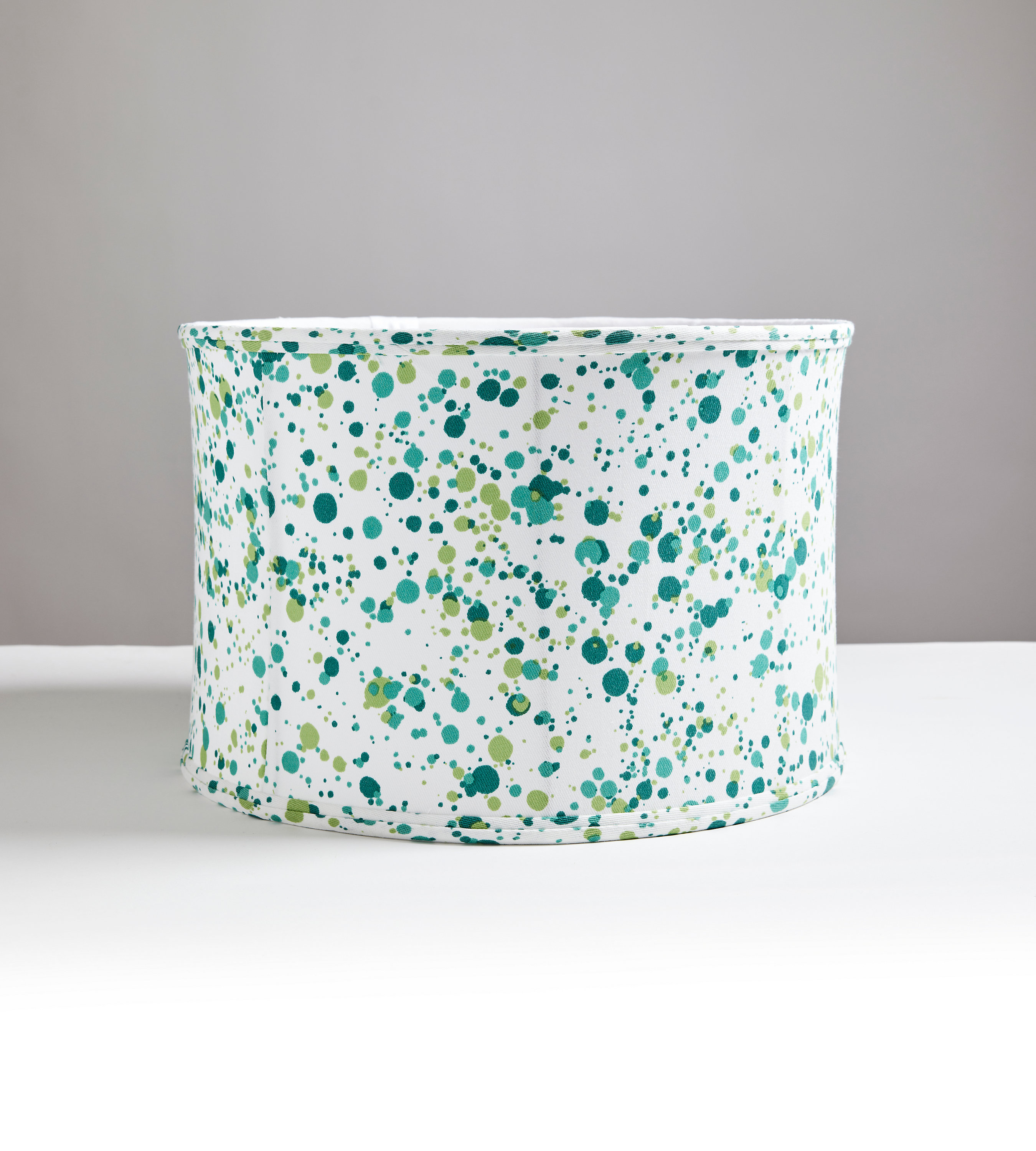 The House of Scalamandre Spatter 15" H x 15" W Fabric Drum Lamp Shade ...