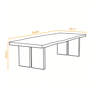 Inbox Zero Modern Minimalist Solid Wood Office Conference Table | Wayfair