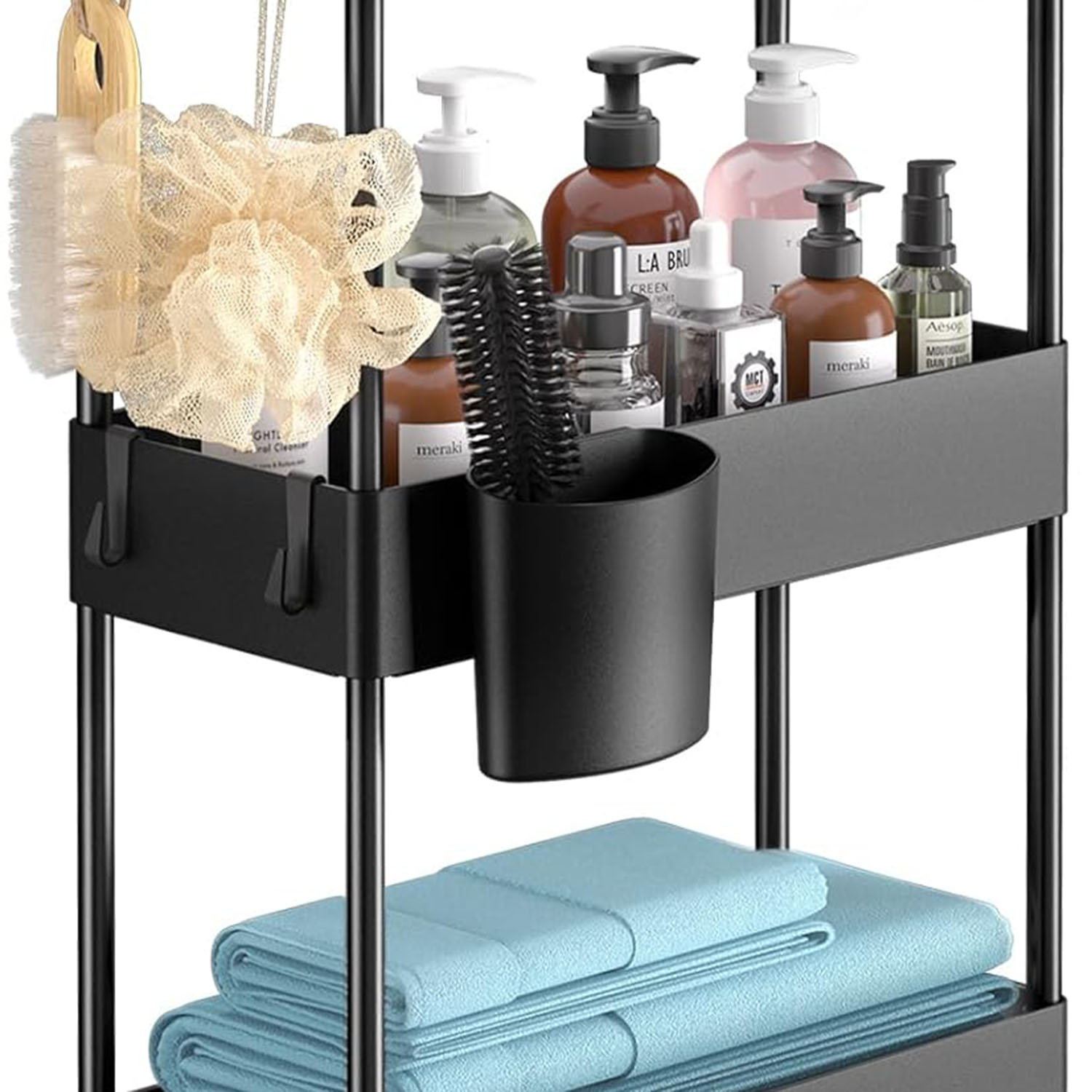 Wrought Studio™ Organizer Bathroom Storage Small, Rolling Cart For ...