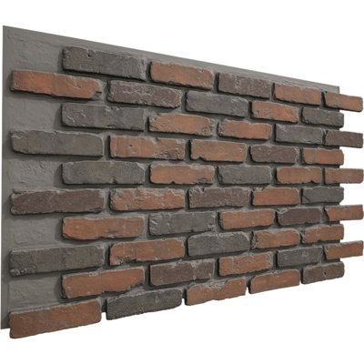 dark brick wall panels