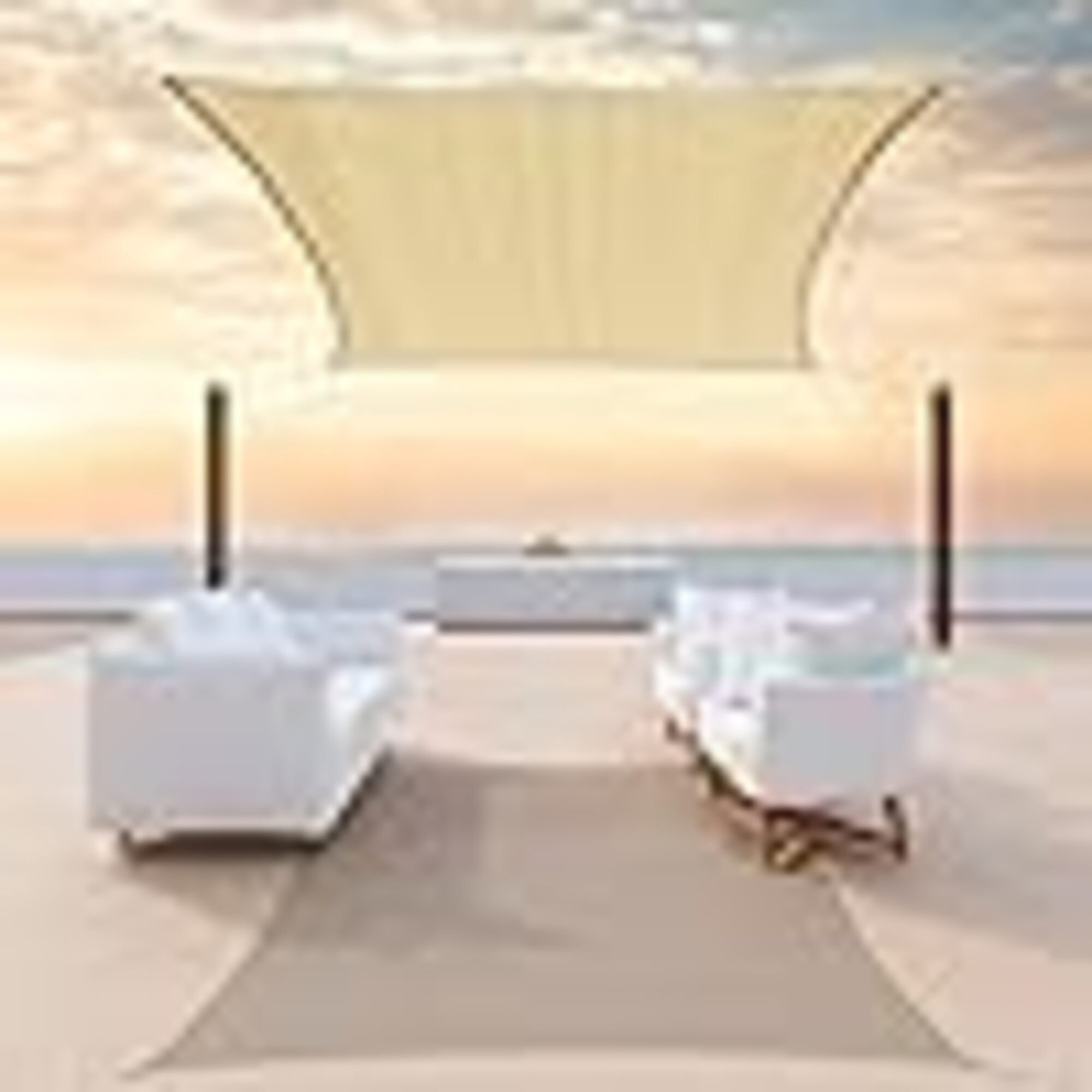 HHA 8' X 12' Beige Rectangle Sun Shade Sail Canopy Awning Shelter ...