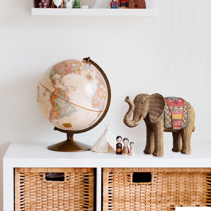 Bungalow Rose Moncalieri 7-Inch Resin Elephant Statue, Symbol of Good ...