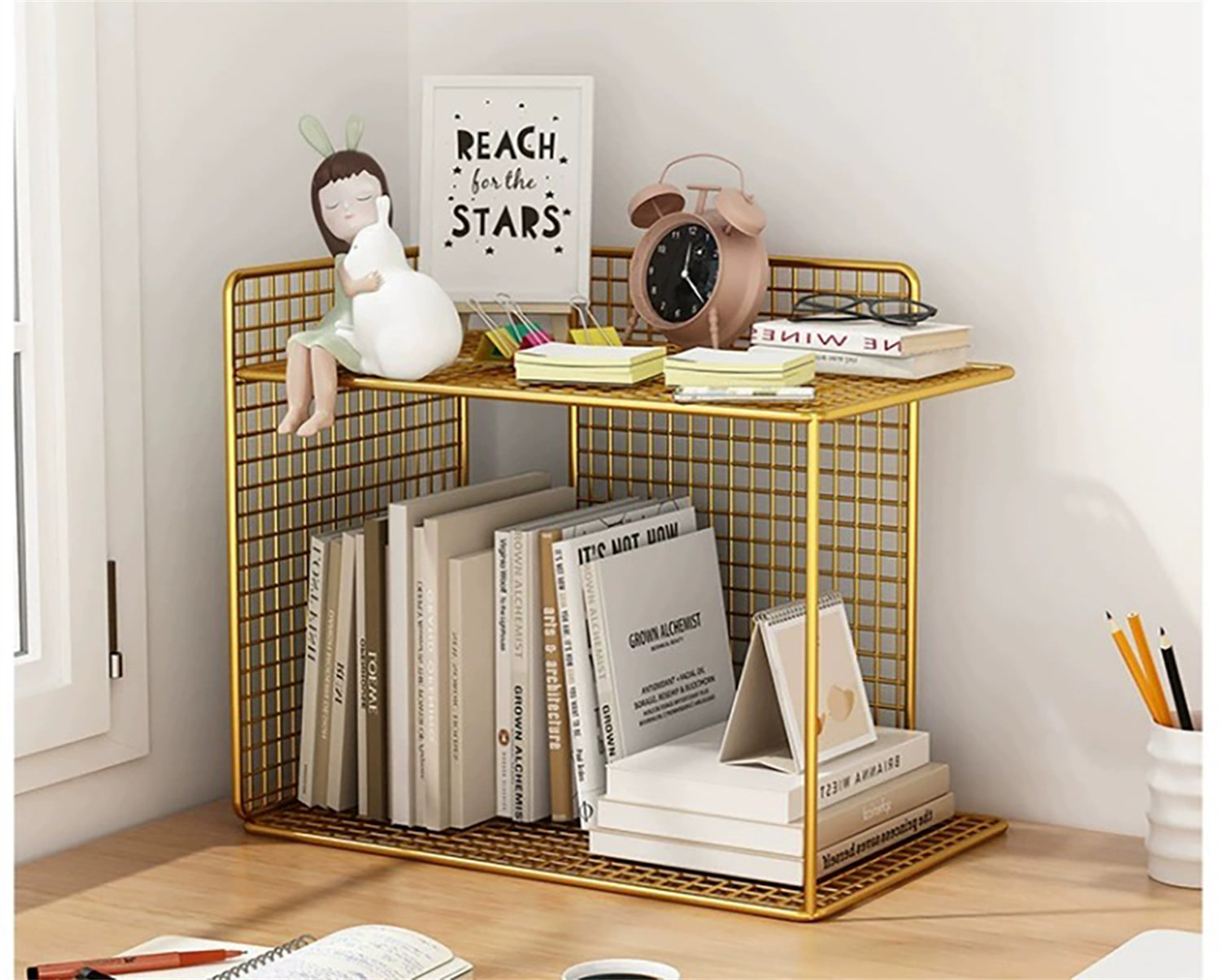 Hokku Designs Office File Rack - Desktop Organizer Shelf, Document ...