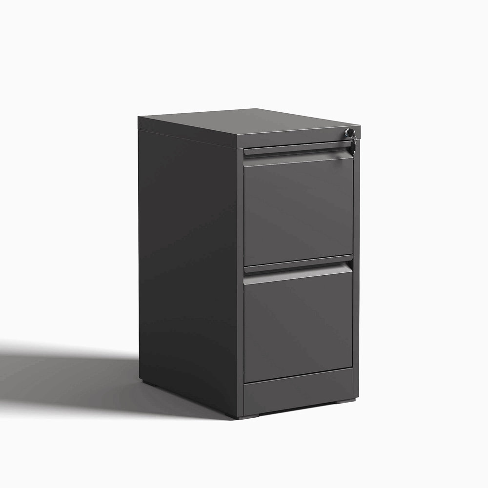 Inbox Zero 2 Drawer Metal Vertical File Cabinet With Lock Office Home ...