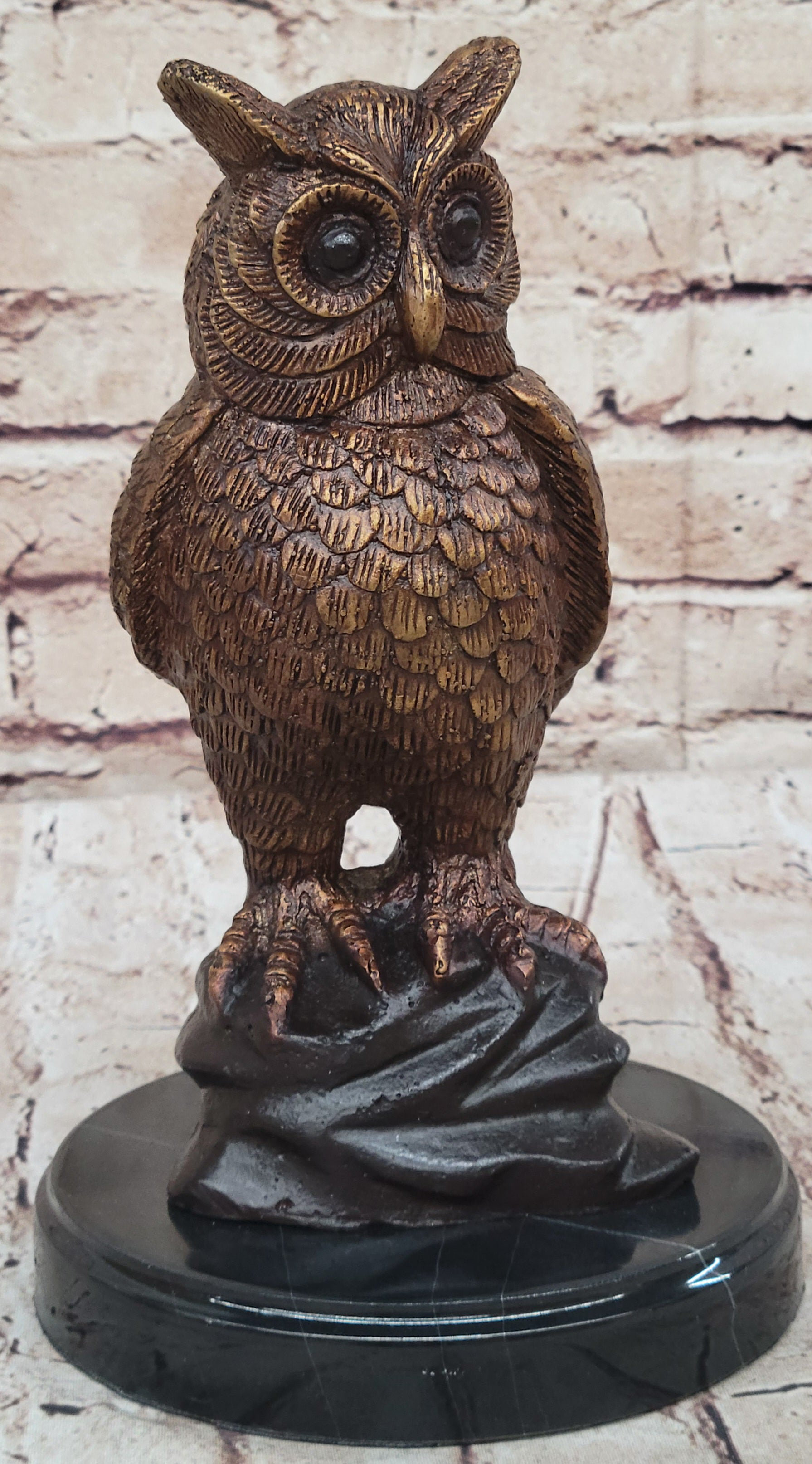 Loon Peak® Hot Cast Bronze Metal Miniature Owl Bird Signed Numbered Art ...