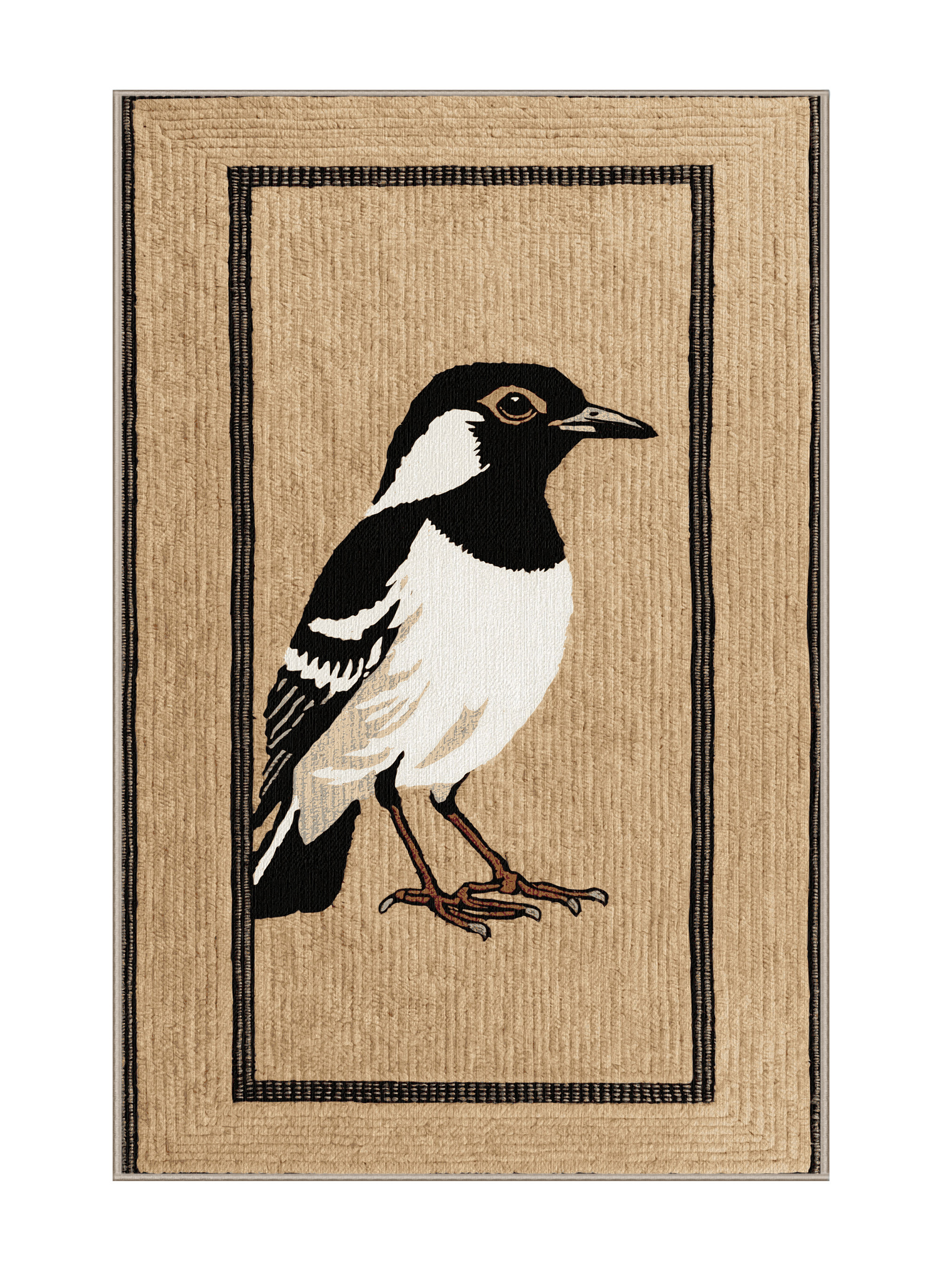 One Allium Way® Washable African Pied Wagtail Birds Area Rug | Wayfair
