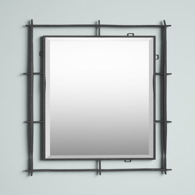 Steelside™ Braxton Rectangle Metal Wall Mirror & Reviews | Wayfair
