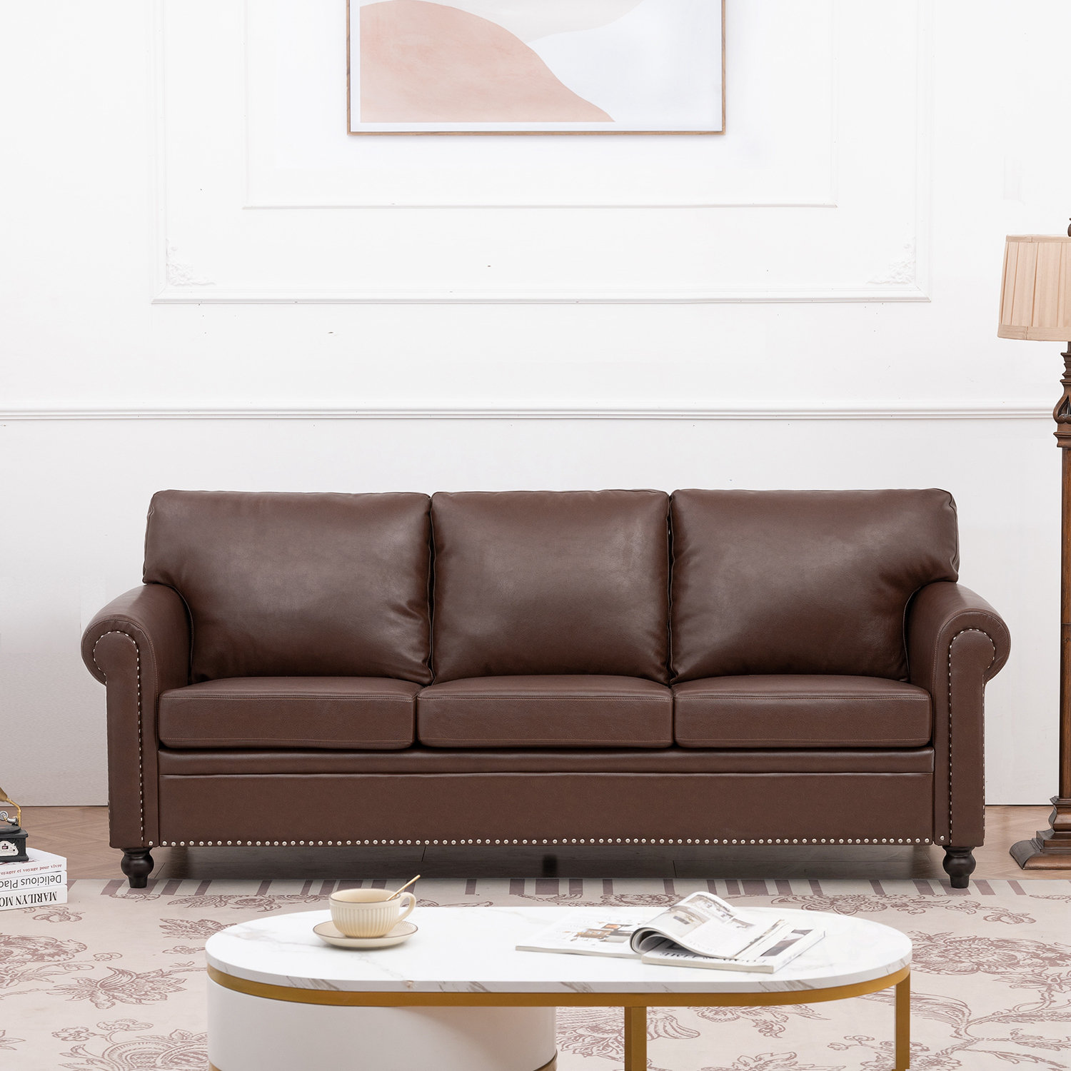 Latitude Run® Sofa with soft cushion and sturdy legs | Wayfair