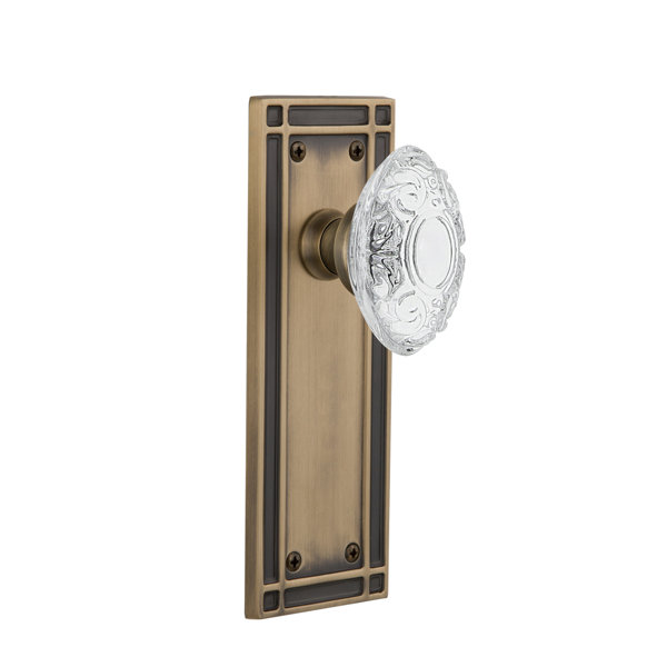 Nostalgic Warehouse Mission Plate with Crystal Victorian Knob | Wayfair