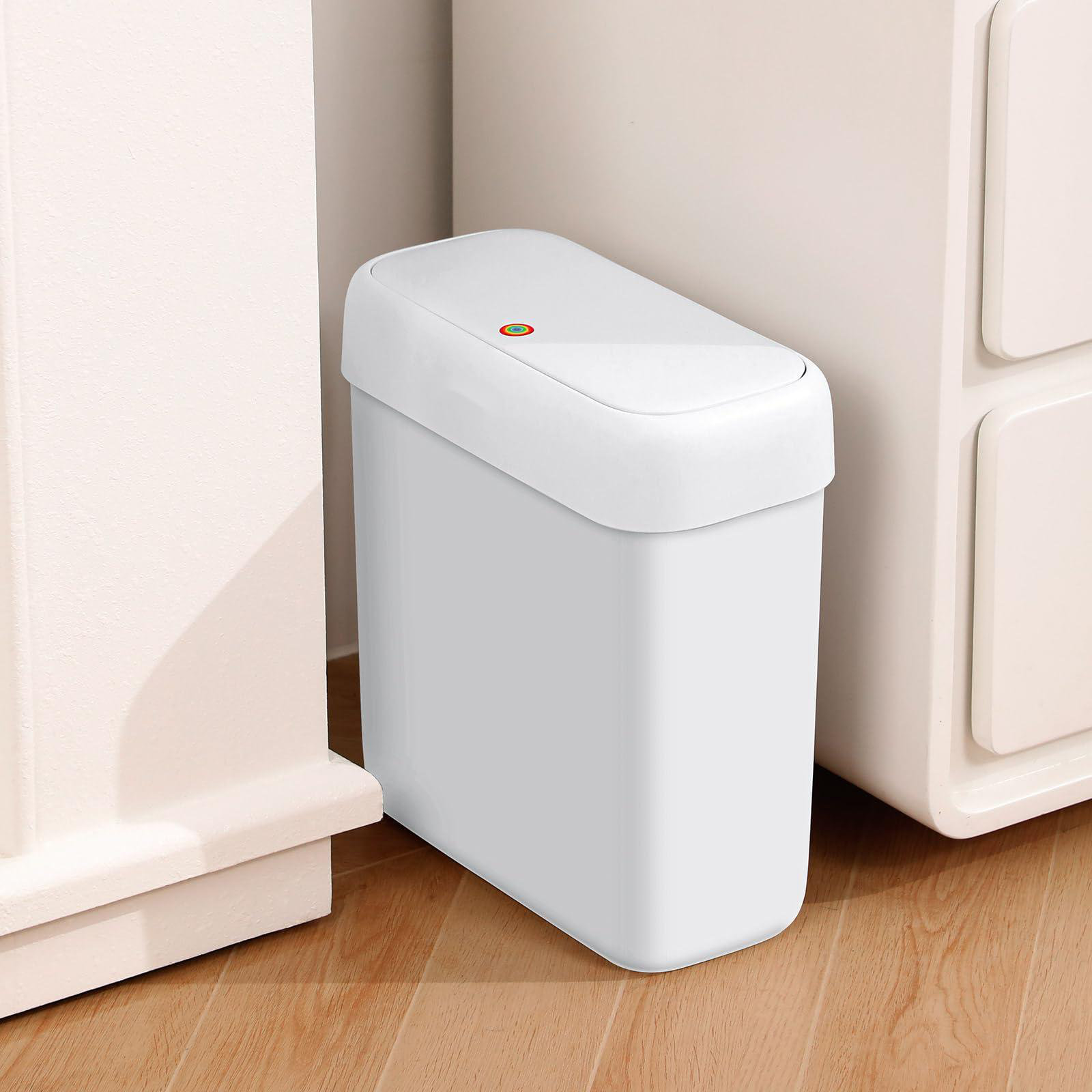 PSA LABORATORY FURNITURE LLC Small Trash Can With Lid 2.7 Gallon Bathroom Garbage Can - Plastic ...