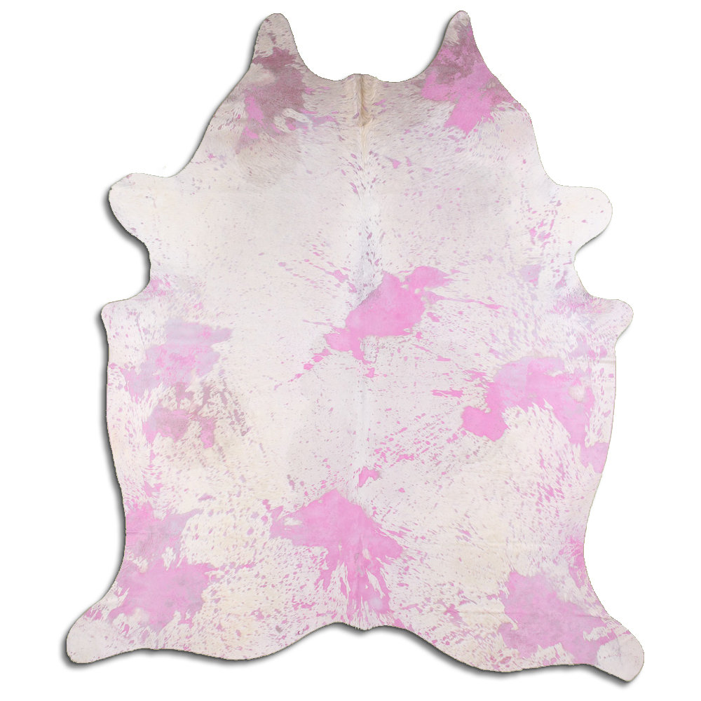 Foundry Select ACID WASHED HAIR ON COWHIDE DISTRESSED PINK 3 - 5 M ...
