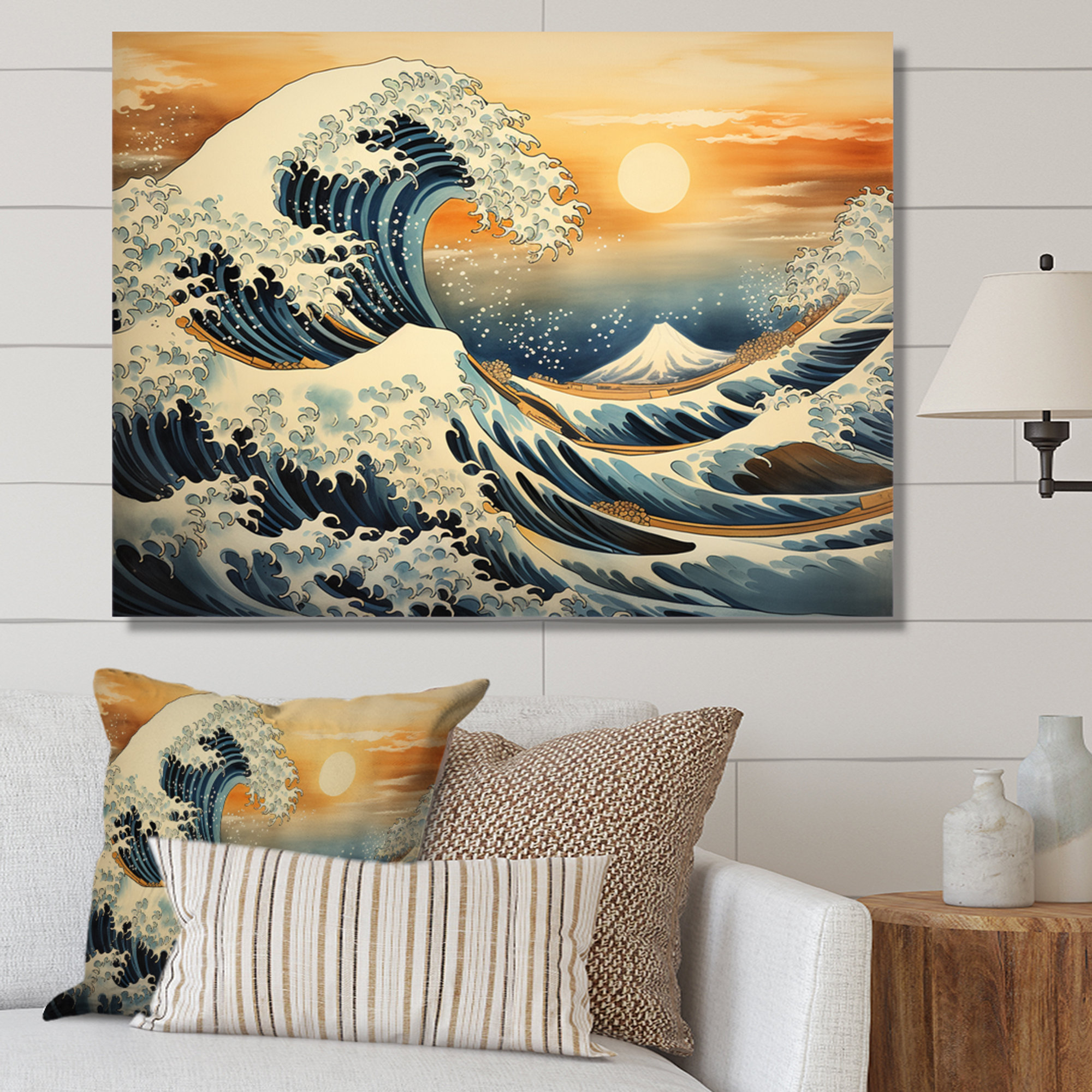 Dovecove Masterpiece The Gold Great Wave - Japan Art Wall Art | Wayfair