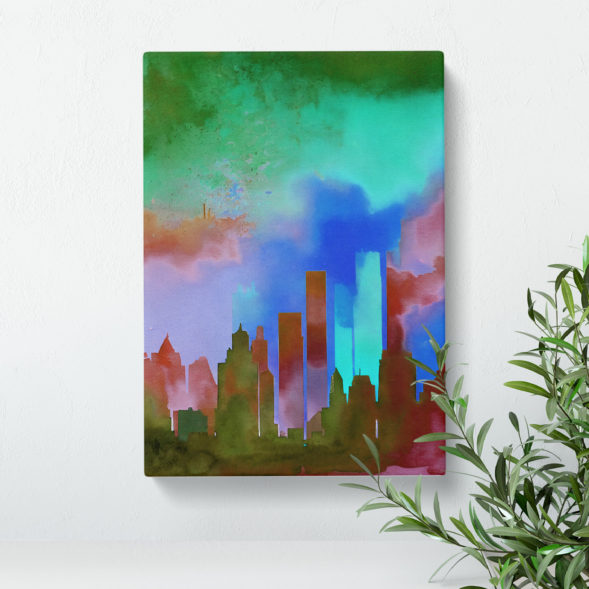 ClassicLiving Painted City Skyline No.3 Abstract | Wayfair.ie