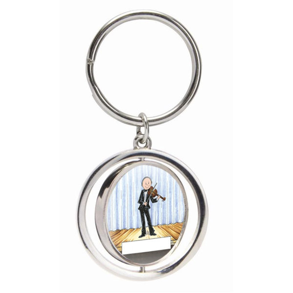 Printed Perfection Personalized Violin Player - Male Small Spinning Key ...