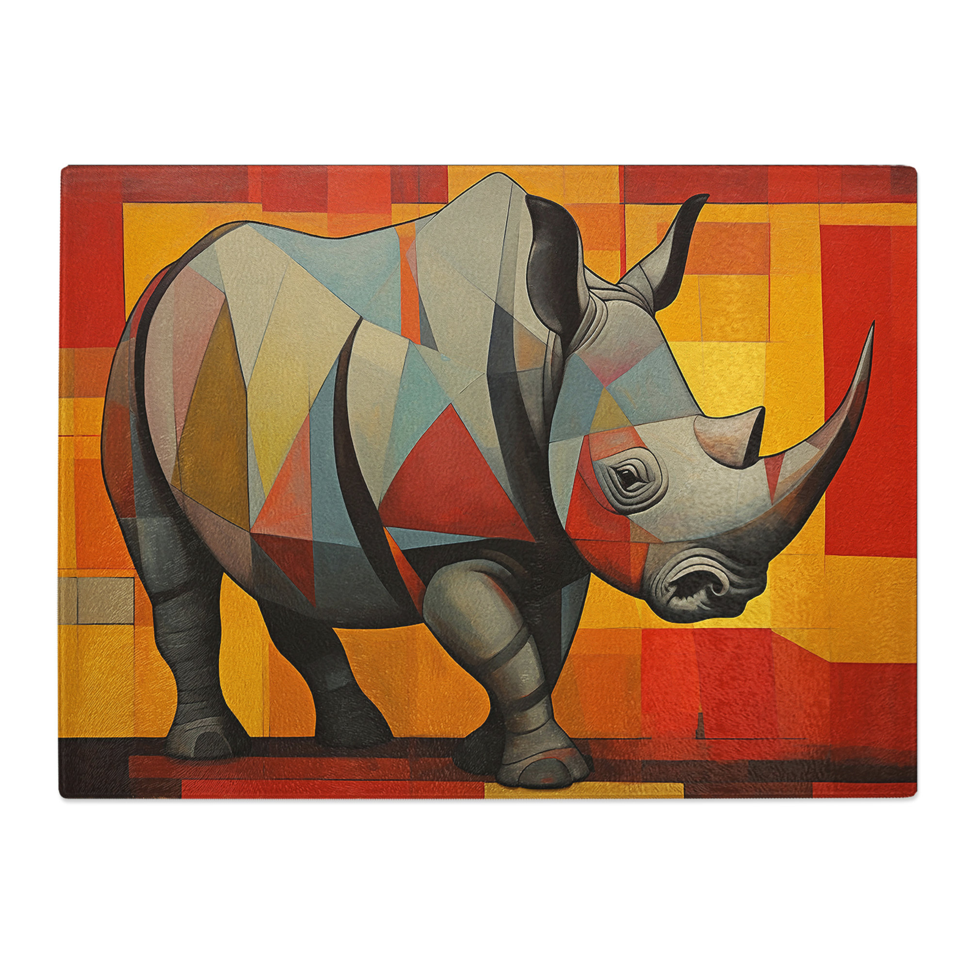 Metro Lane Rhino Constructivism No.2 Glass Chopping Board | Wayfair.co.uk