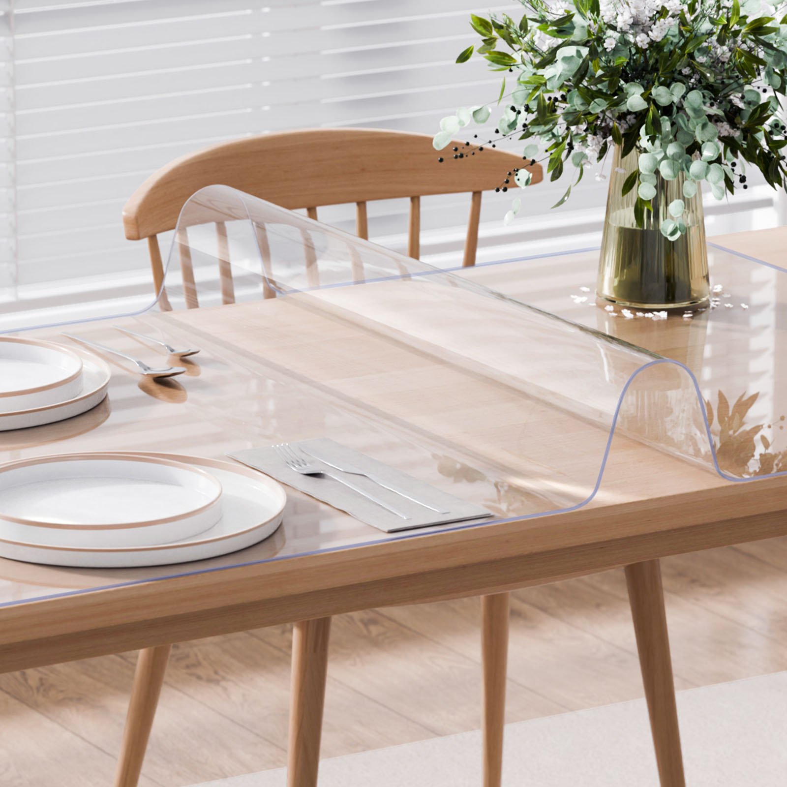 Symple Stuff PVC Table Protector Clear Plastic Desk Protector & Reviews ...