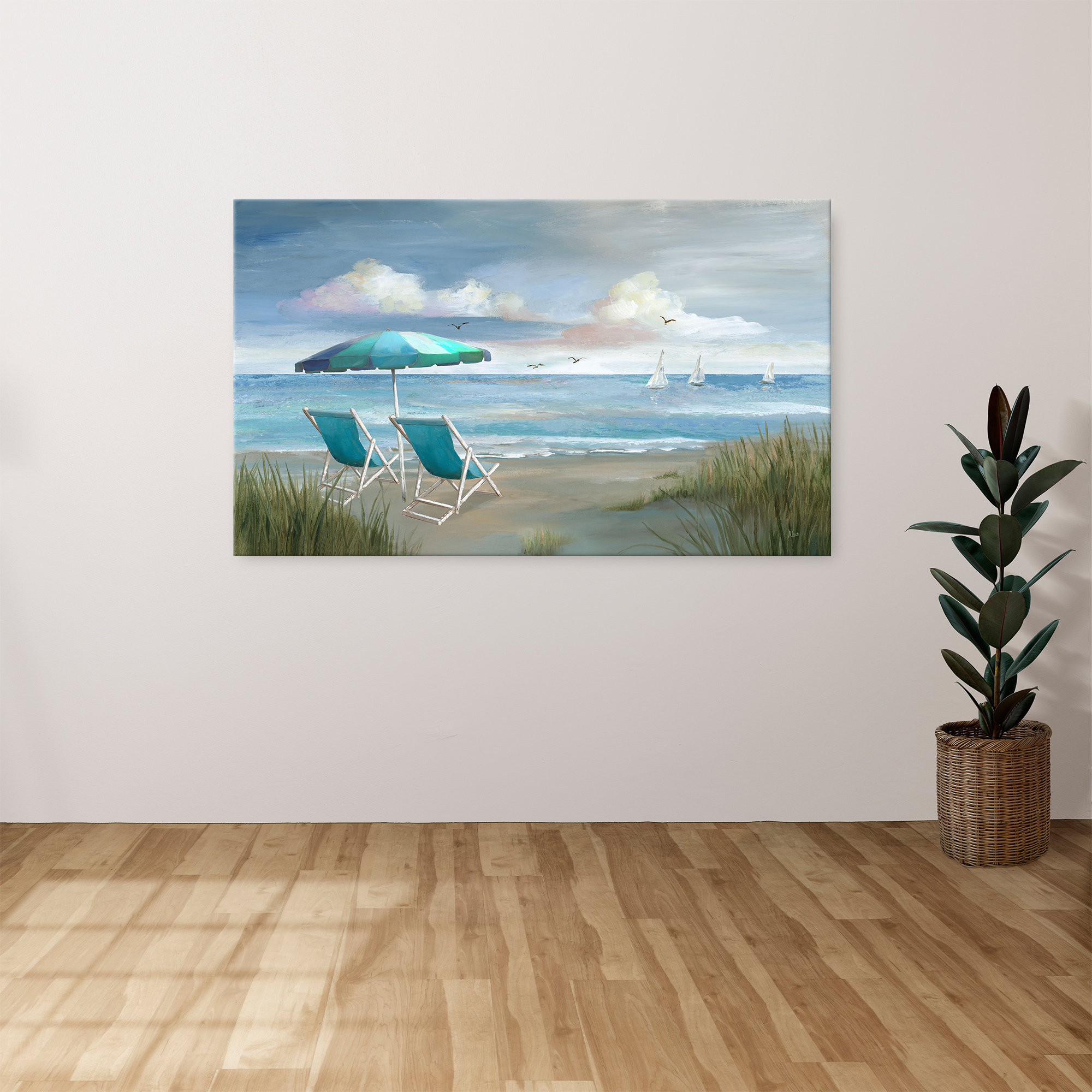 Rosecliff Heights "Oceanside View" by Nan Print on Canvas | Wayfair
