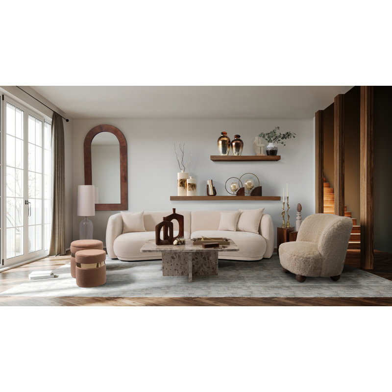 Corrigan Studio® Neutral Set of 2 Wood Brown Triangle Side Accent ...