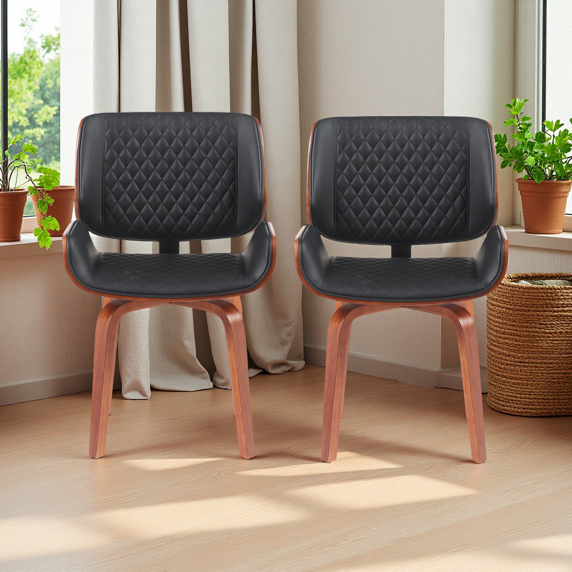 George Oliver Chaises de salle à manger pivotantes de style Mid-Century ...