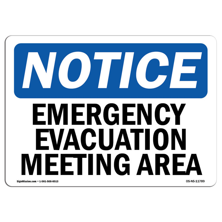 SignMission Emergency Evacuation Meeting Area Sign | Wayfair