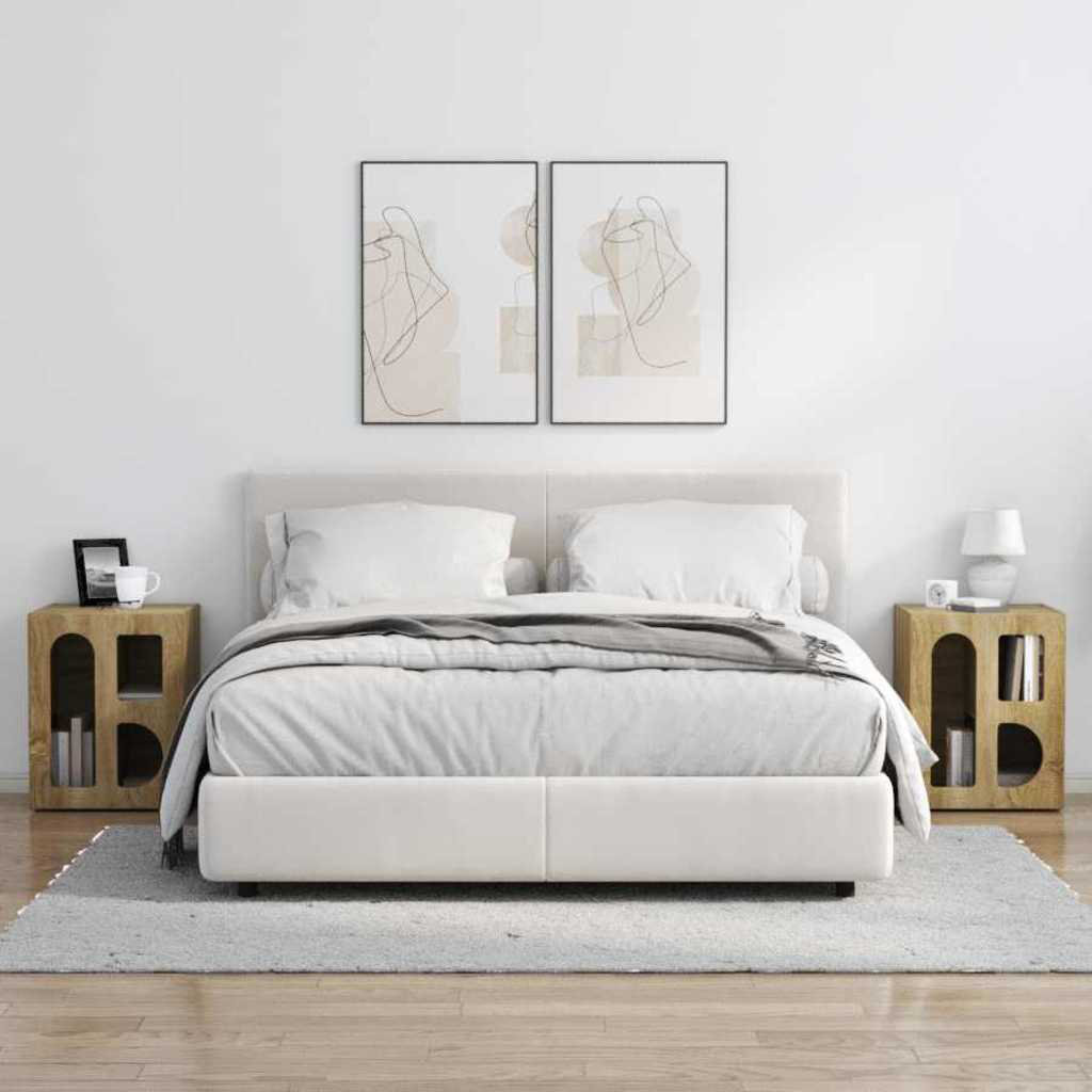 George Oliver Bedside Table 2 Pcs Sonoma Oak 40 X 35 X 50 Cm Engineered ...