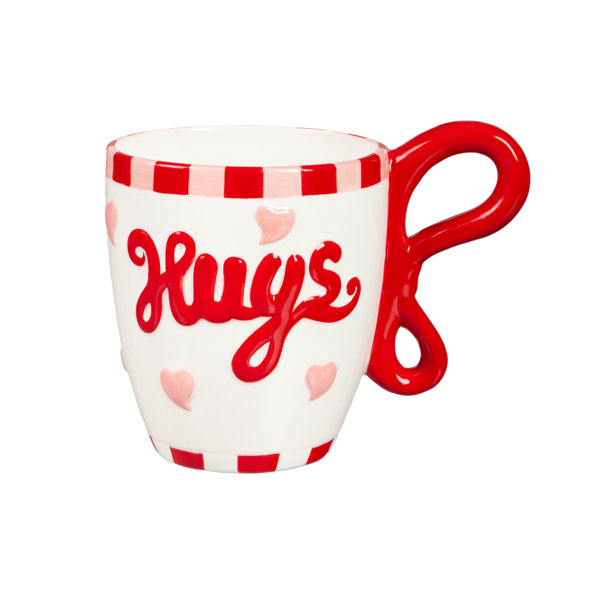 Red Barrel Studio® 14 OZ Hugs Ceramic Cup | Wayfair