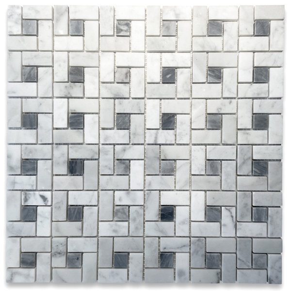 Marble Online 12" x 12" Marble Pinwheel Mosaic Floor Use Tile - Wayfair ...