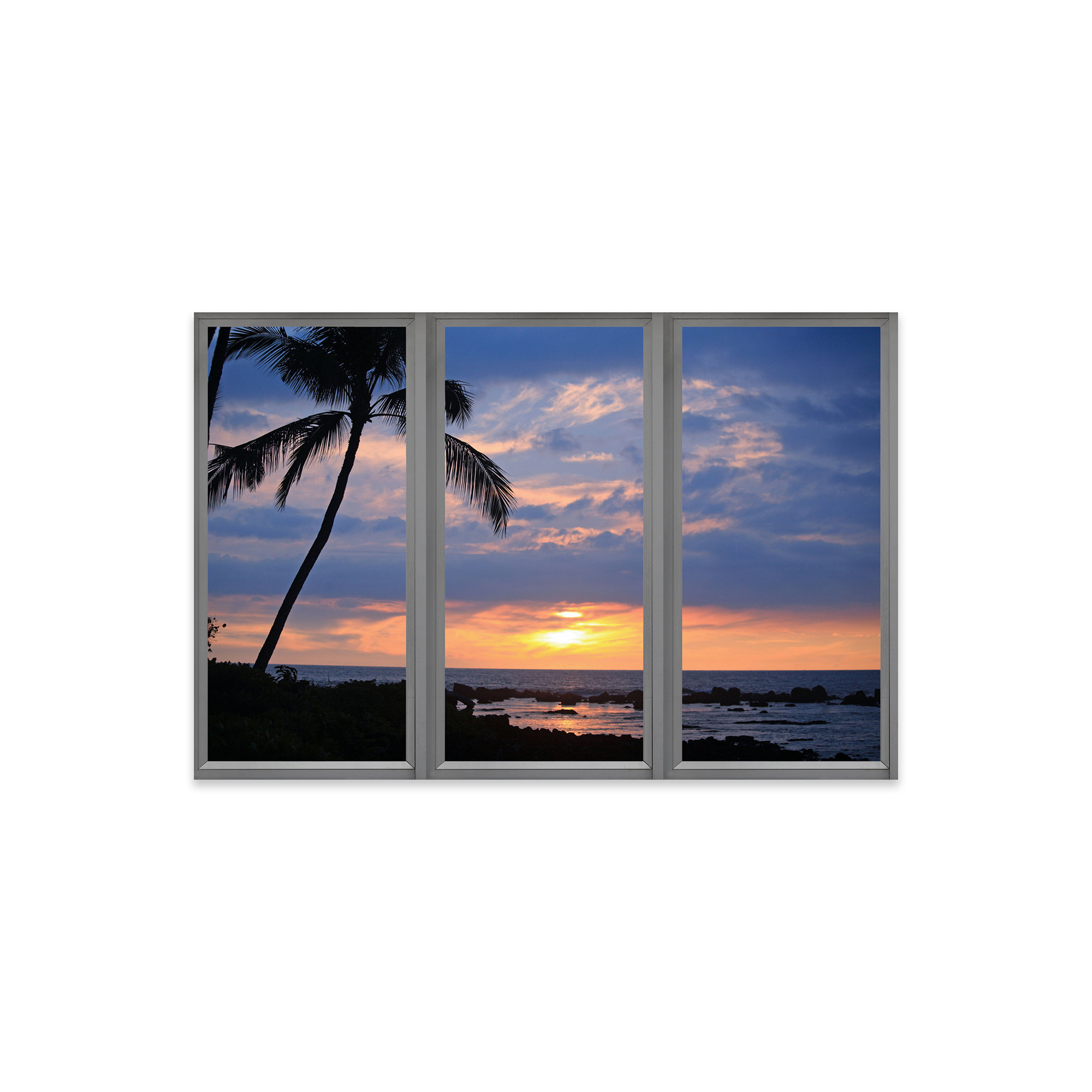 Dovecove Brinsmead Beach Sunset Window View - Unframed Graphic Art ...