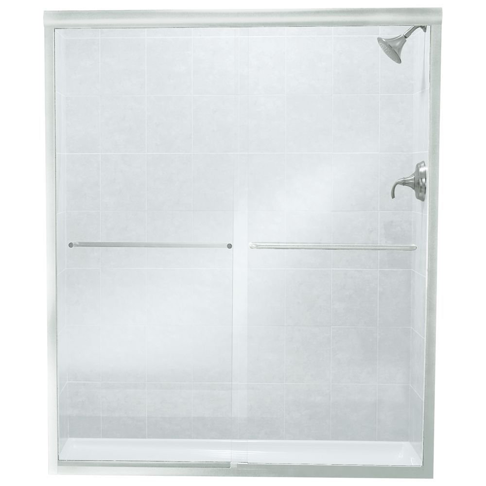 Sterling by Kohler Finesse 57'' x 70.06'' Bypass Frameless Shower Door ...