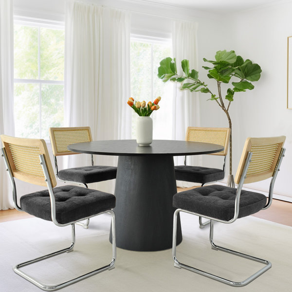 George Oliver Halford 5 - Piece Pedestal Dining Set & Reviews | Wayfair