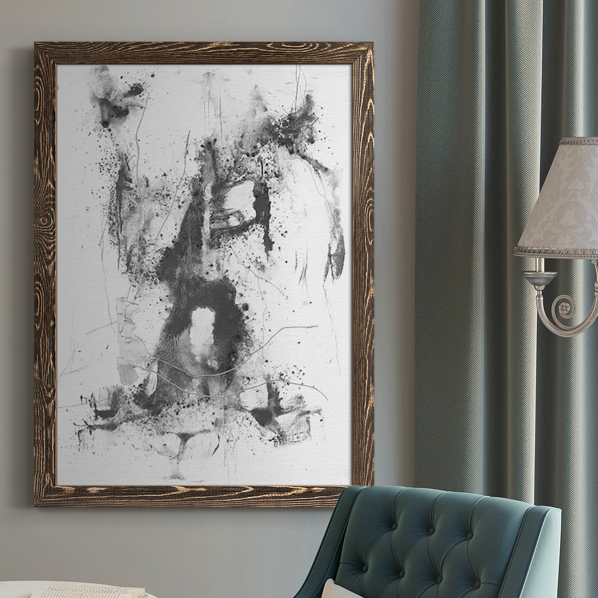 Ivy Bronx Graphite Abstract II Framed On Canvas Print | Wayfair