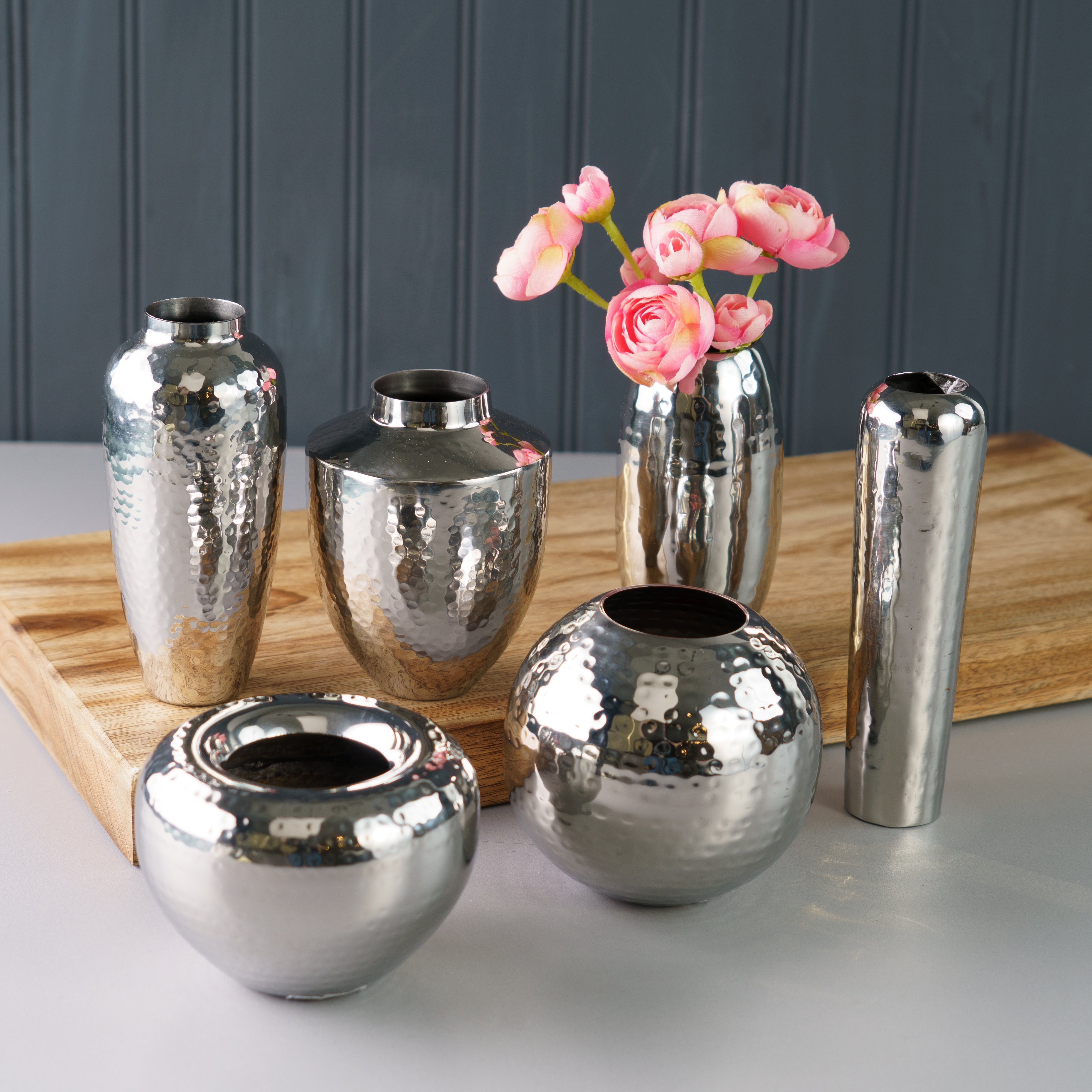 Latitude Run® Donaldina 6 Piece Handmade Stainless Steel Table Vase Set ...