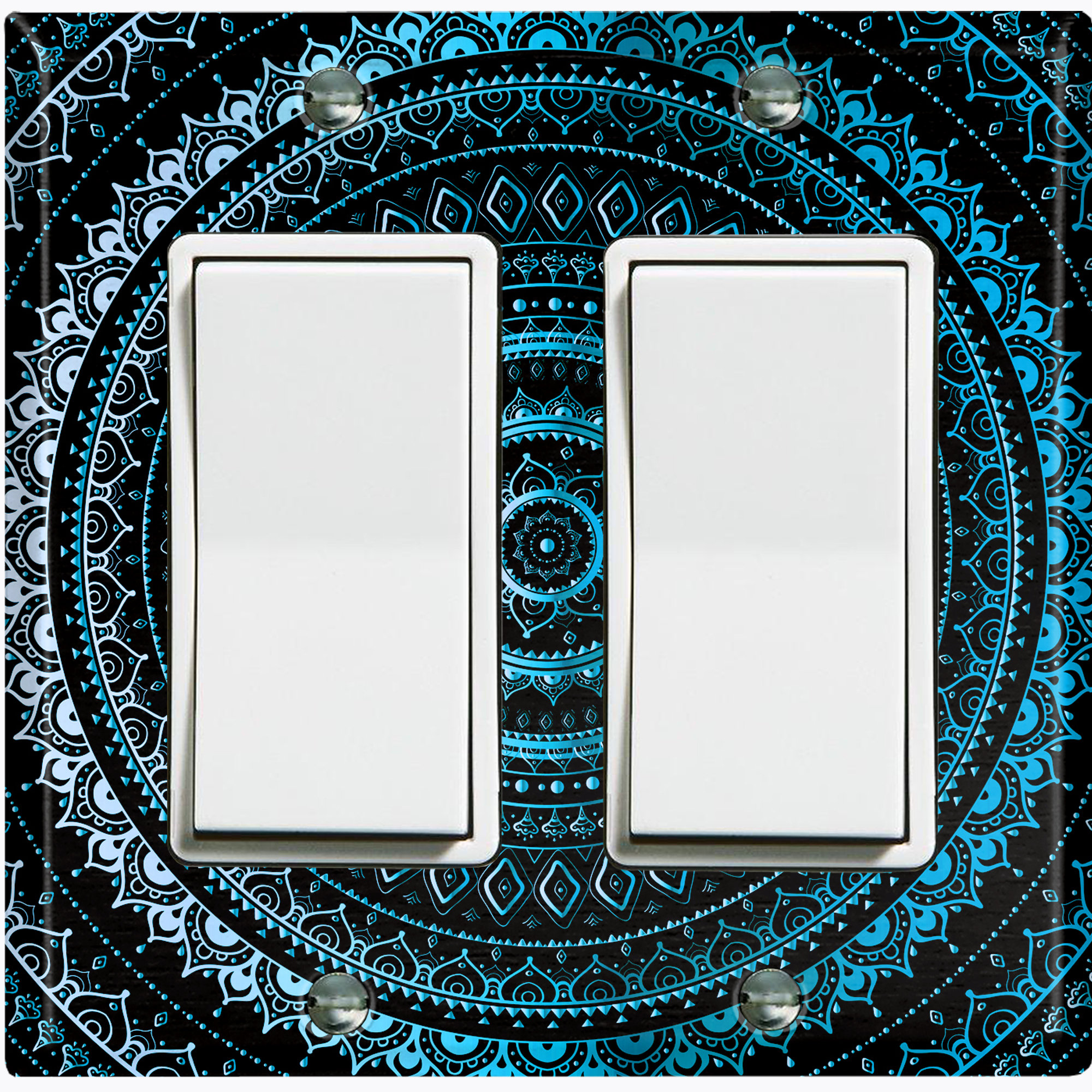 WorldAcc Mandala Circle 2-Gang Rocker Wall Plate | Wayfair