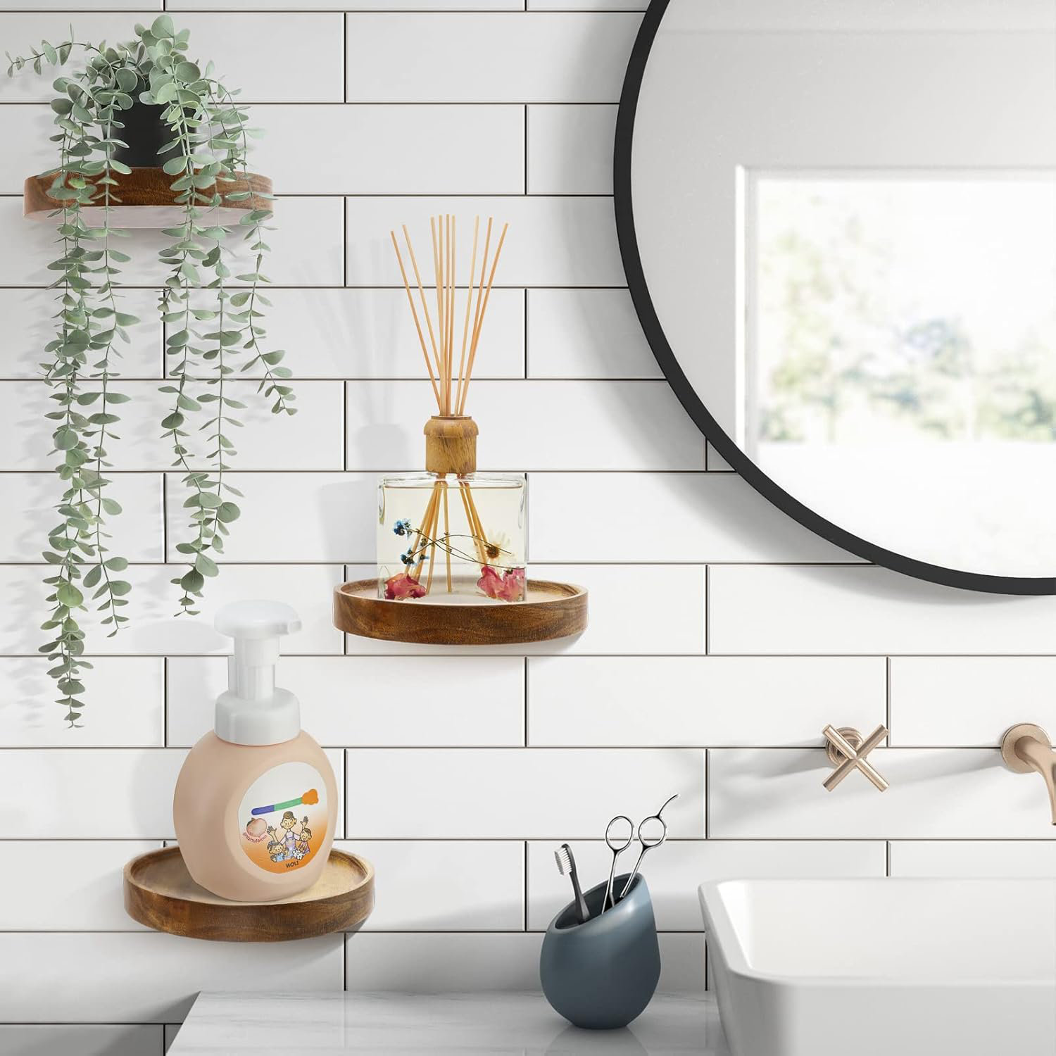 Hokku Designs 3-Pack Round Floating Shelves For Wall Decor - Wayfair Canada