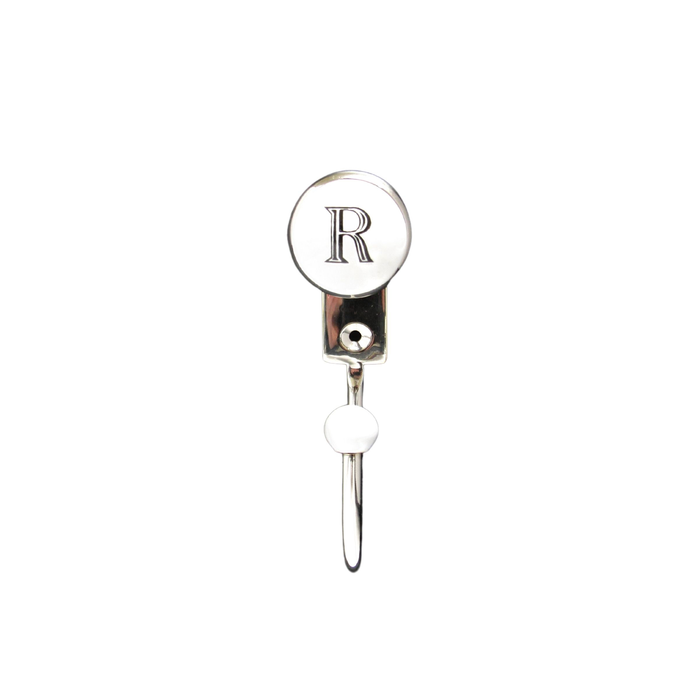 Red Barrel Studio® Alphabet Wall Hook Letter R Shiny Nickel | Wayfair