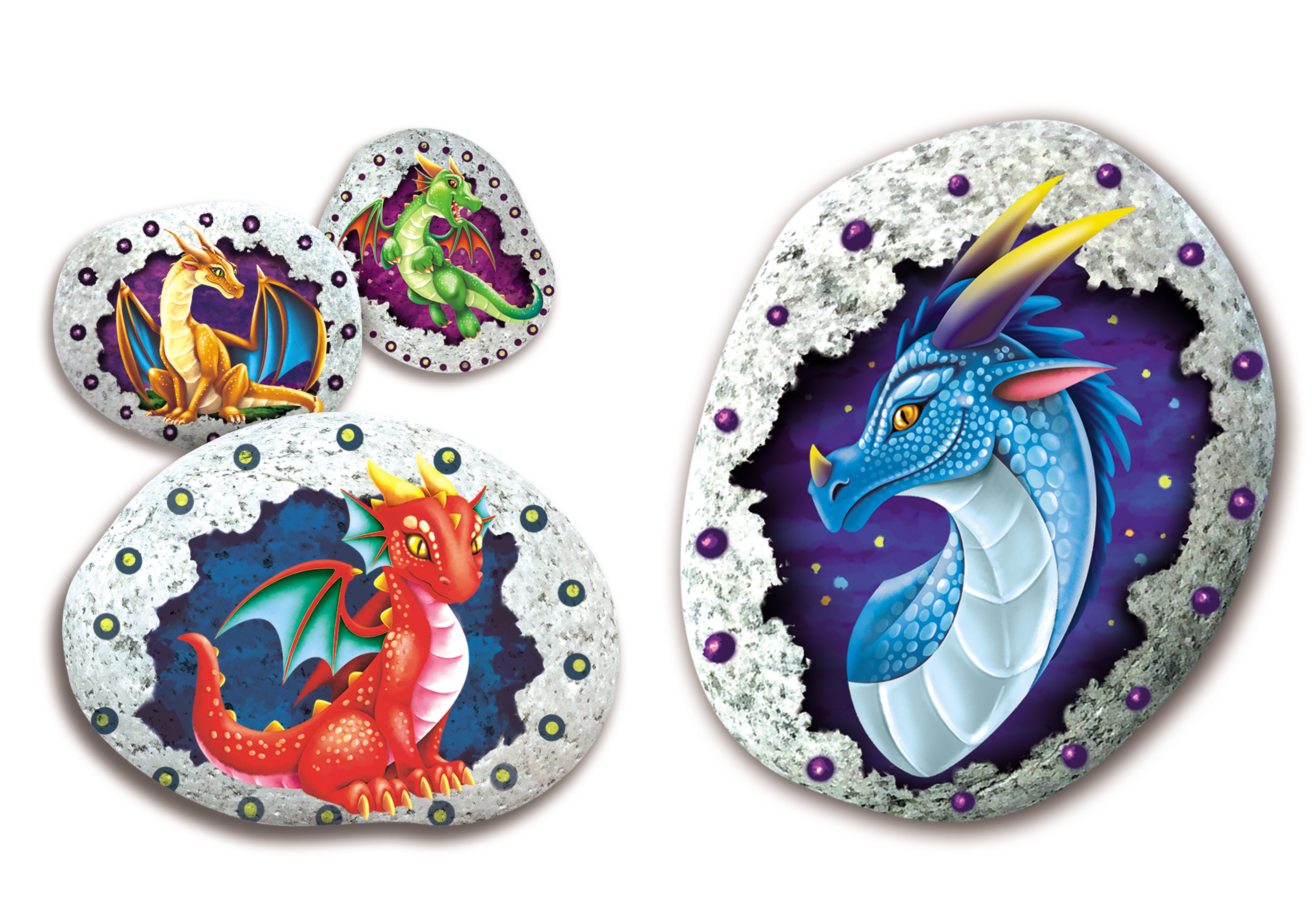 LCM Home Fashions Rock Painting Kit - Dragon A | Wayfair